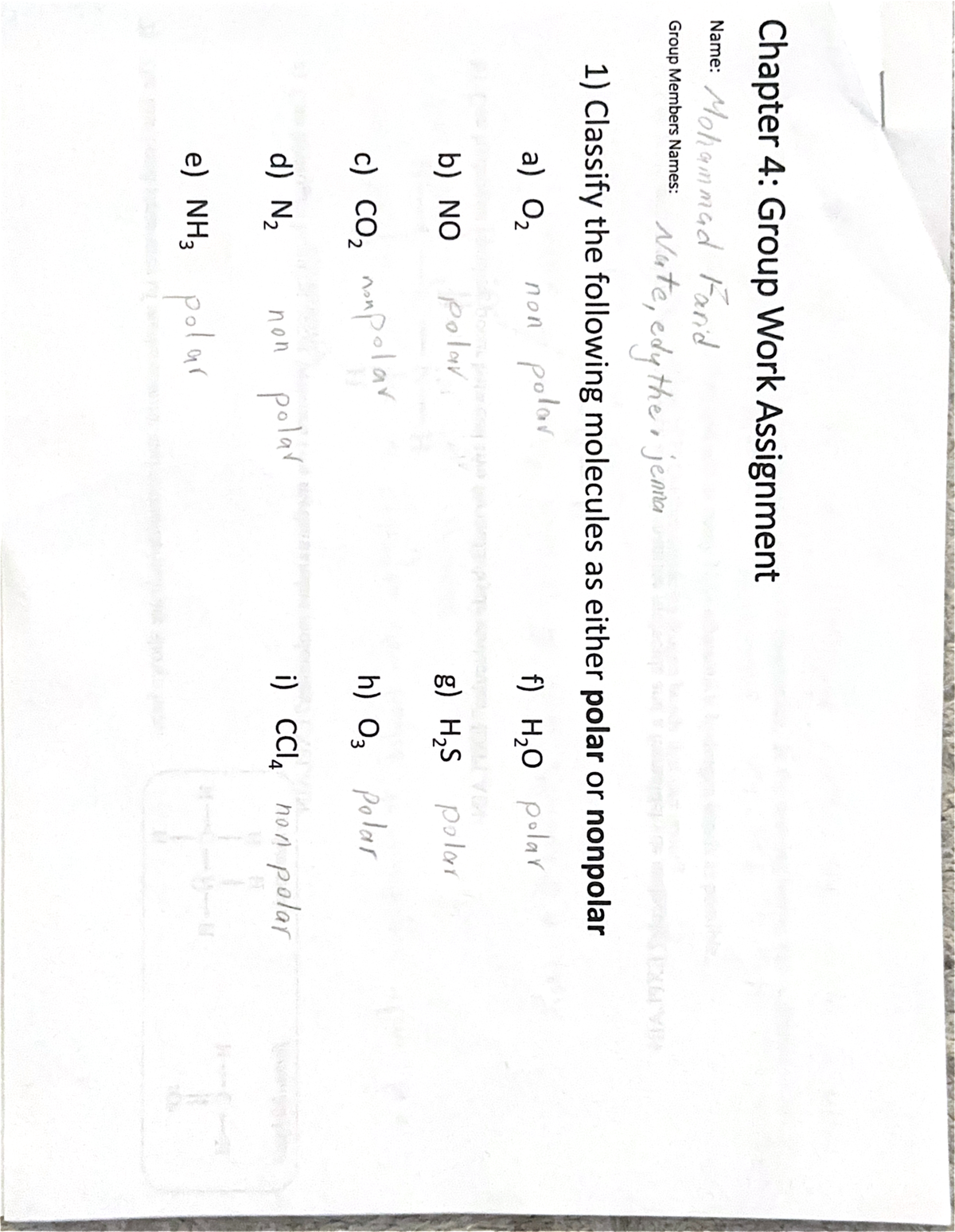 Chapter 4 group work assignment - CHEM 108 - Studocu