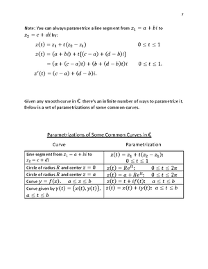 Contour - Complex Analysis - Contour Integration Let 𝑓(𝑡) be a complex ...