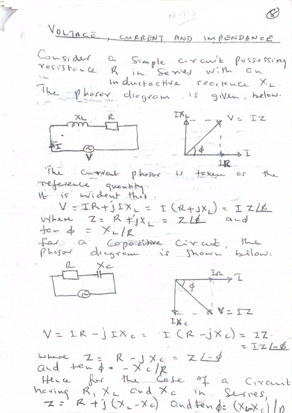 Voltage, Current and Impedance - electrical engineering principles ...