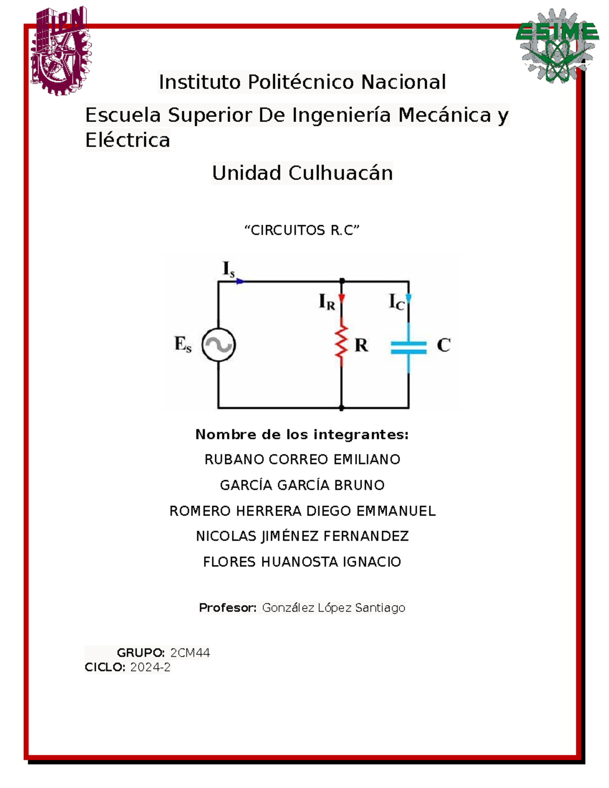 RC Circuito copy - APuntes de clase - Instituto Politécnico Nacional ...