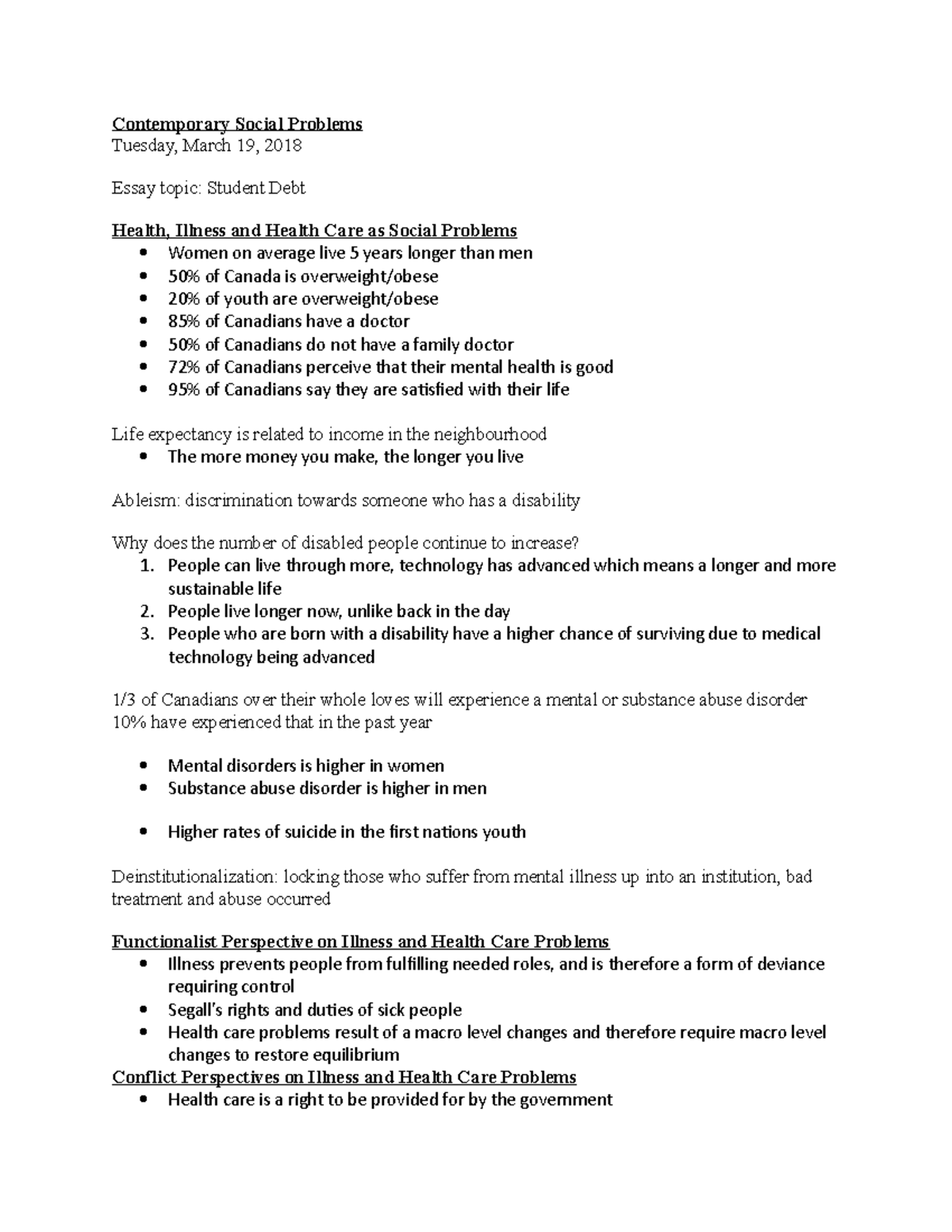 Contemporary Social Problems Week 8 - Contemporary Social Problems ...