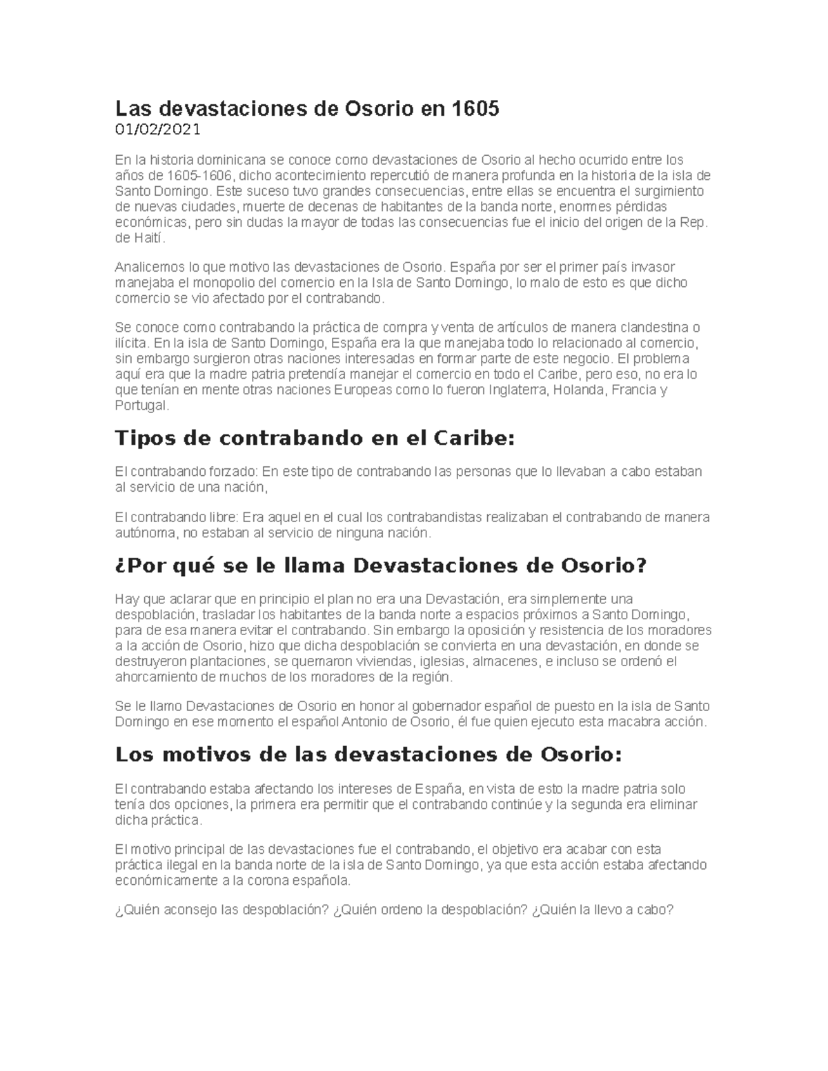 Las devastaciones de Osorio en 1605 - Este suceso tuvo grandes ...