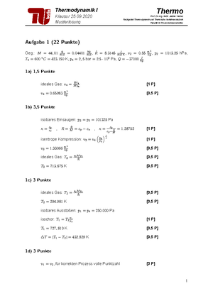 Formelsammlung Thermo I - Formelsammlung Technische Thermodynamik Prof ...