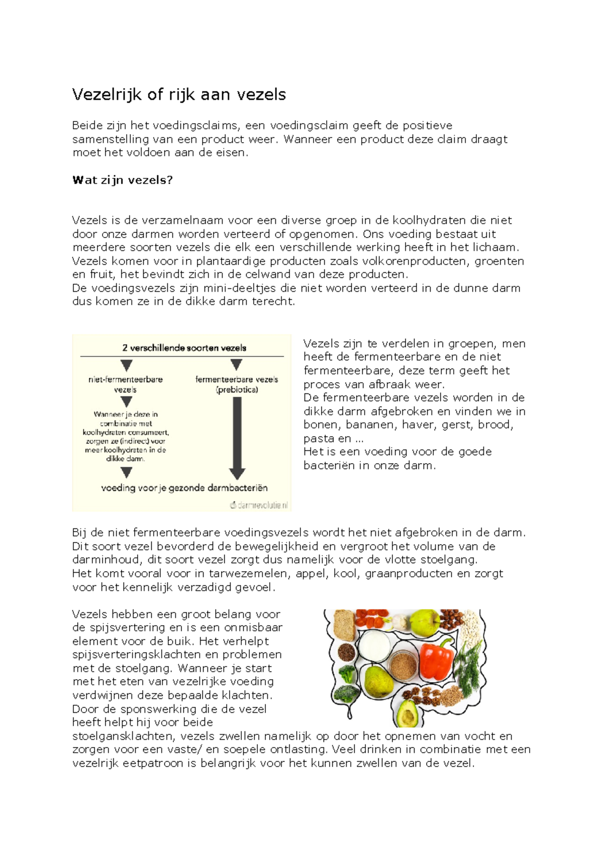Vezelrijk of rijk aan vezels - Wanneer een product deze claim draagt ...