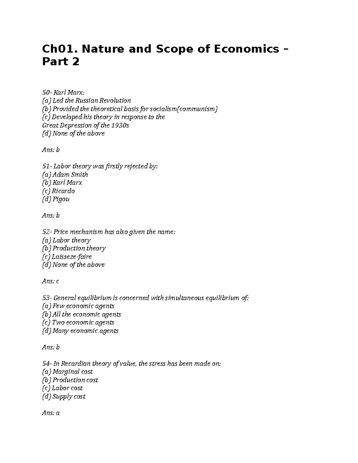 Ch01. Nature and Scope of Economics - Part 2 - Ch01. Nature and Scope ...