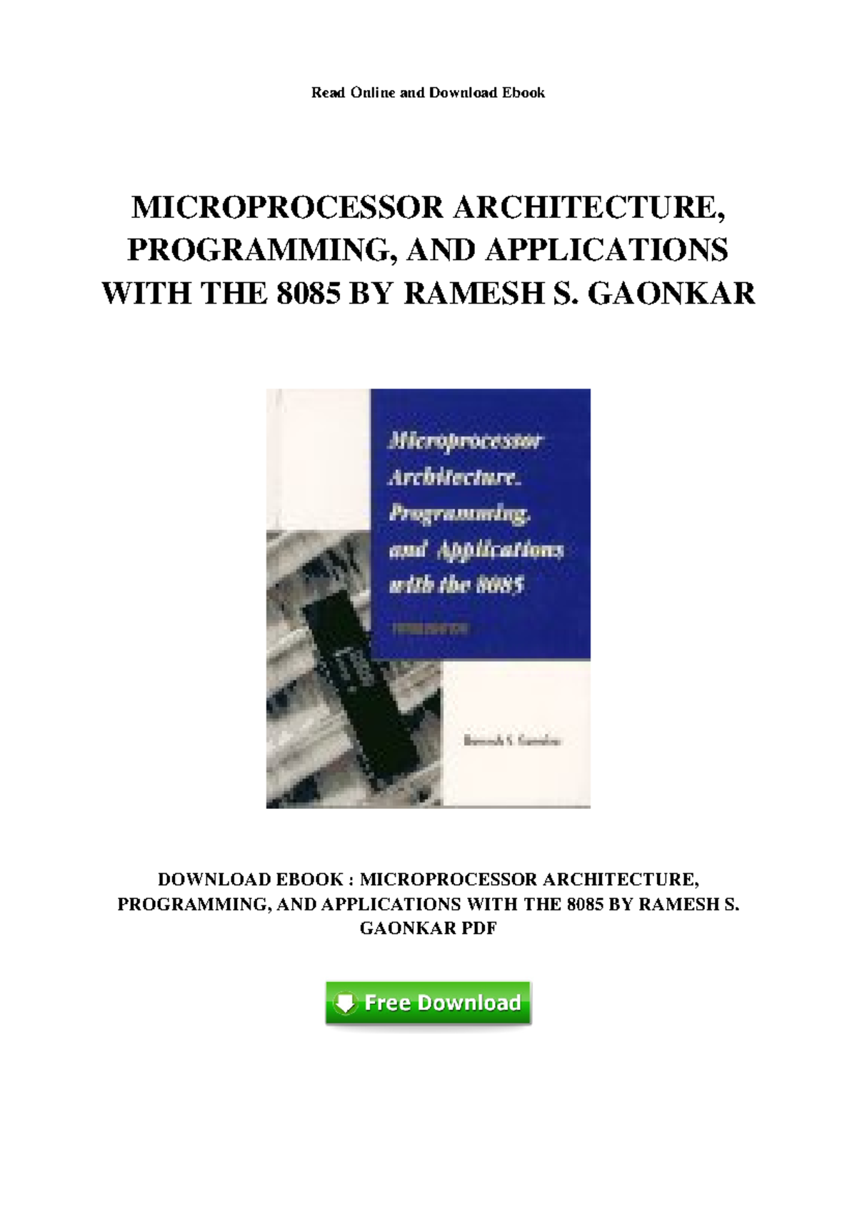 Toaz - microprocessor-architecture-programming-and-applications - Read Online and Download Ebook ...