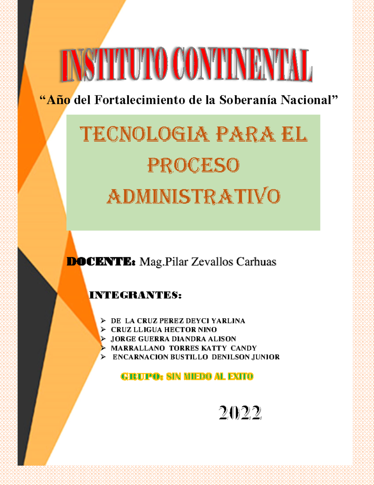 CPP1 SIN Miedo AL Exito - Jdkdkd - DOCENTE: Mag Zevallos Carhuas ...