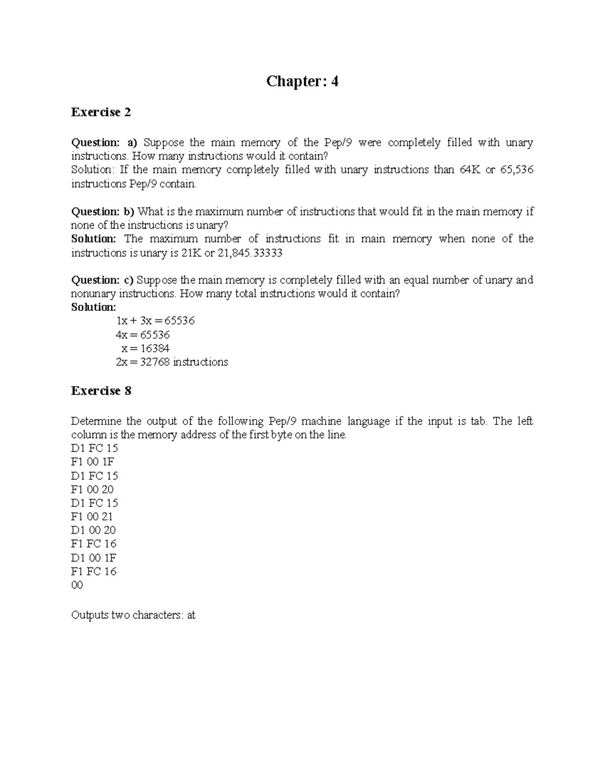 Exercises- Textbook - Chp. 4 - Chapter: 4 Exercise 2 Question: a ...