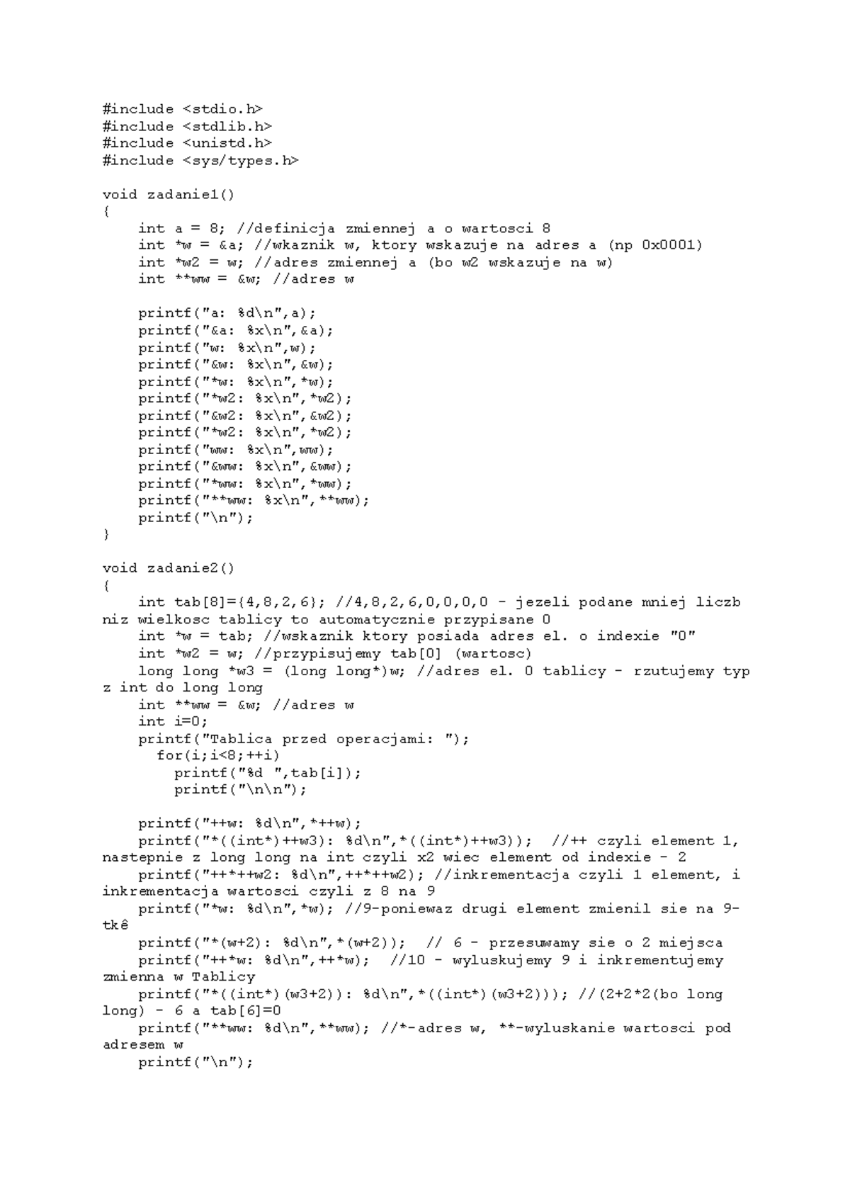 Systemy operacyjne, wypisywanie - 1 kolos - #include #include #include - Studocu