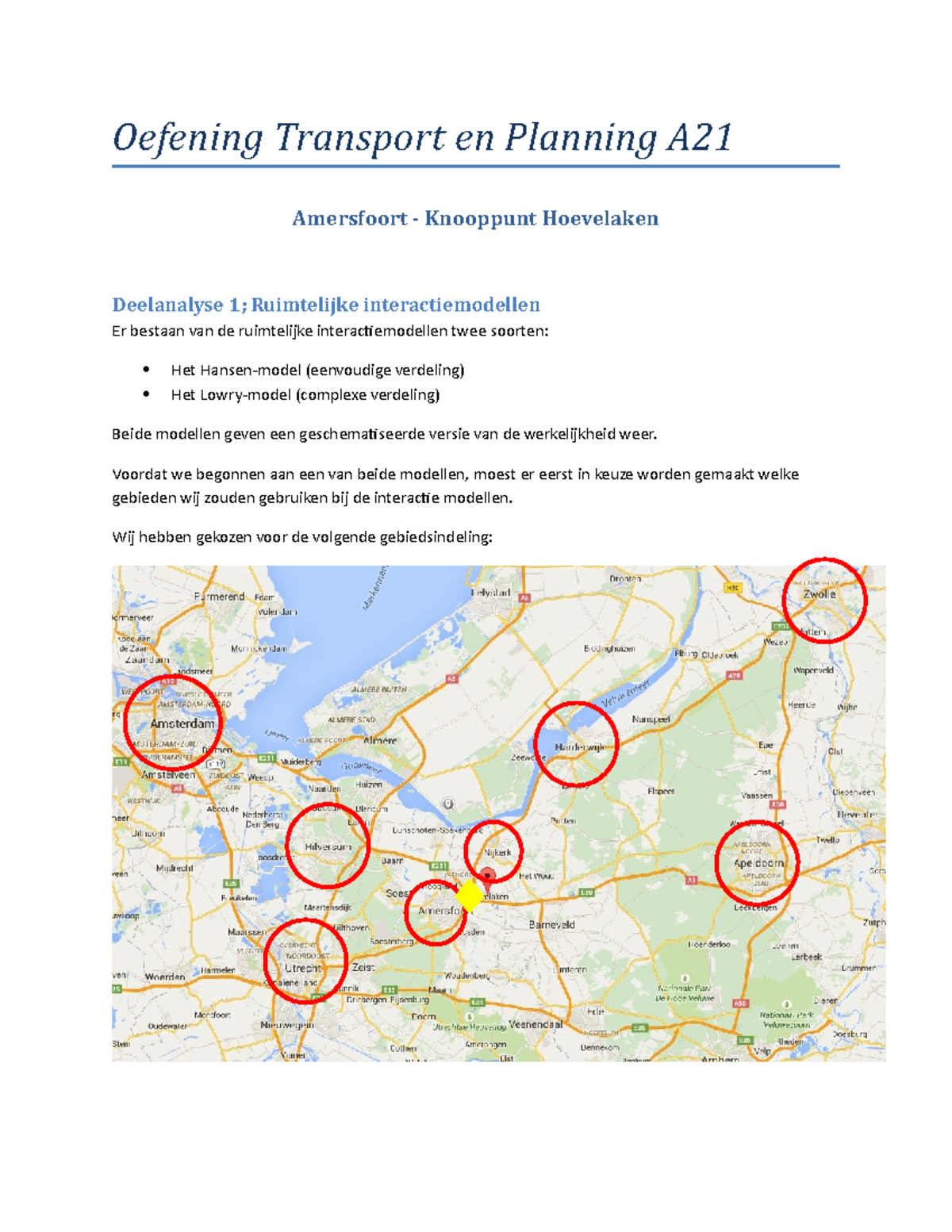 Ruimtelijk Netwerk analyse - Oefening Transport en Planning A ...