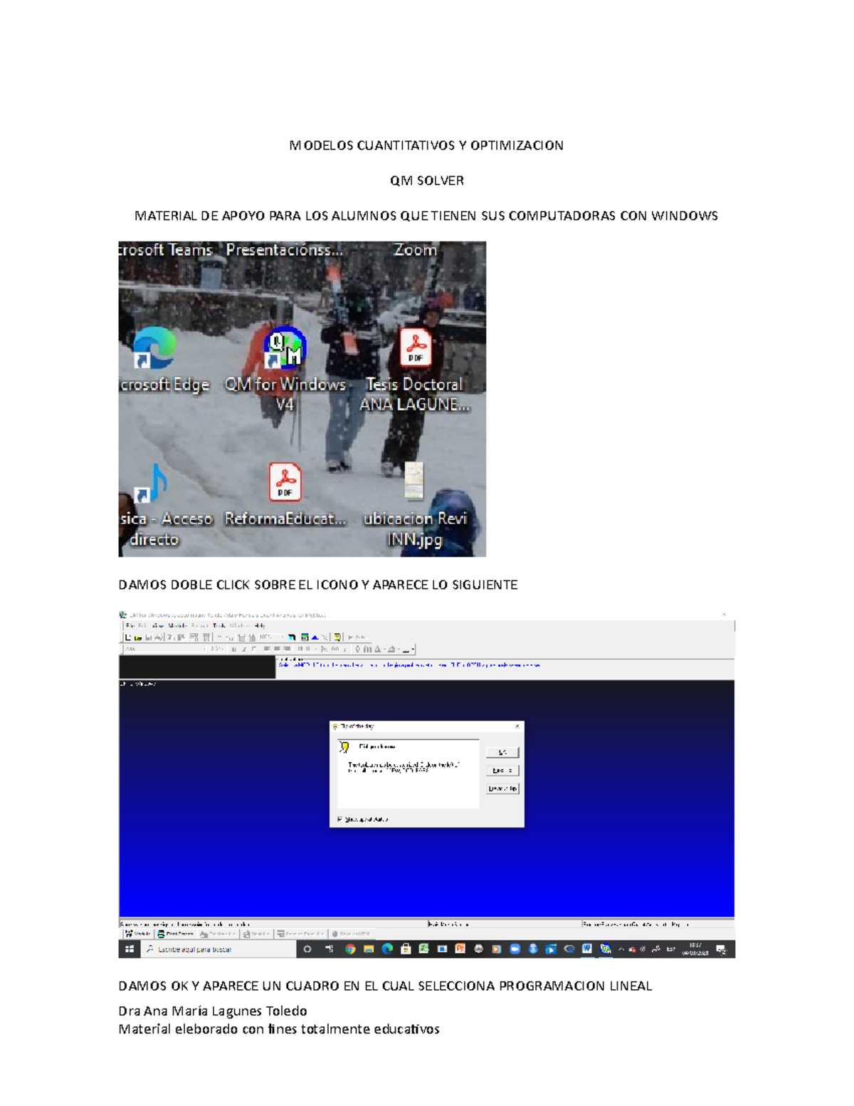 QM Solver- material de apoyo para los alumnos que tienen computadoras ...