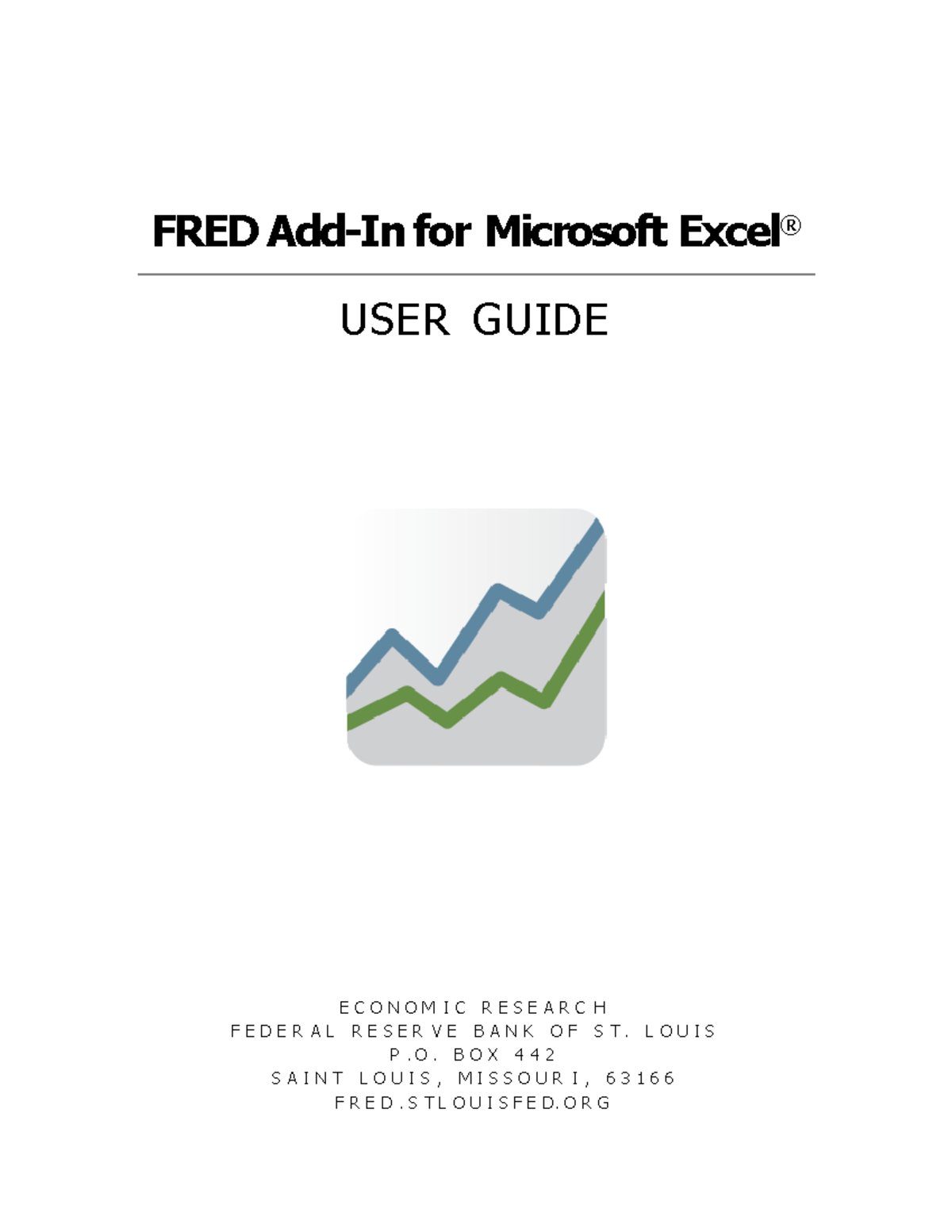 FRED Addin User Guide - FRED Add-In for Microsoft Excel ® USER GUIDE E ...