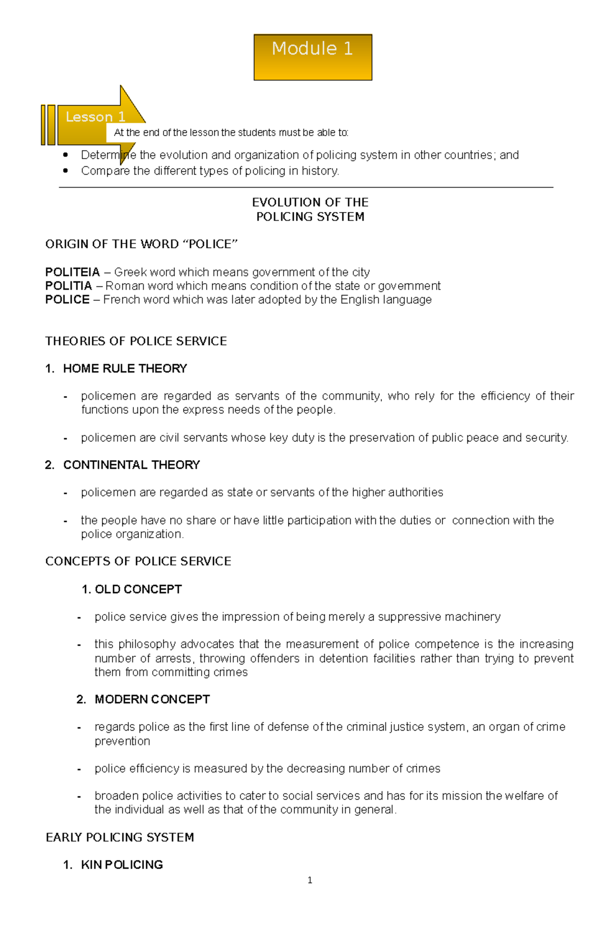 LEA 1 Revised 2 Repaired - Lesson 1 At the end of the lesson the ...