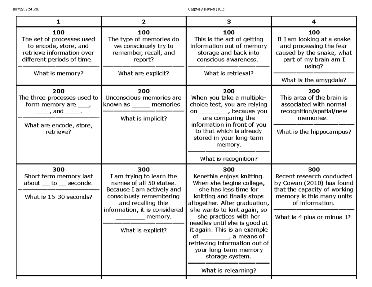 Chapter 8 Review (101) NEW - 10/7/22, 2:54 PM Chapter 8 Review (101) 1 ...