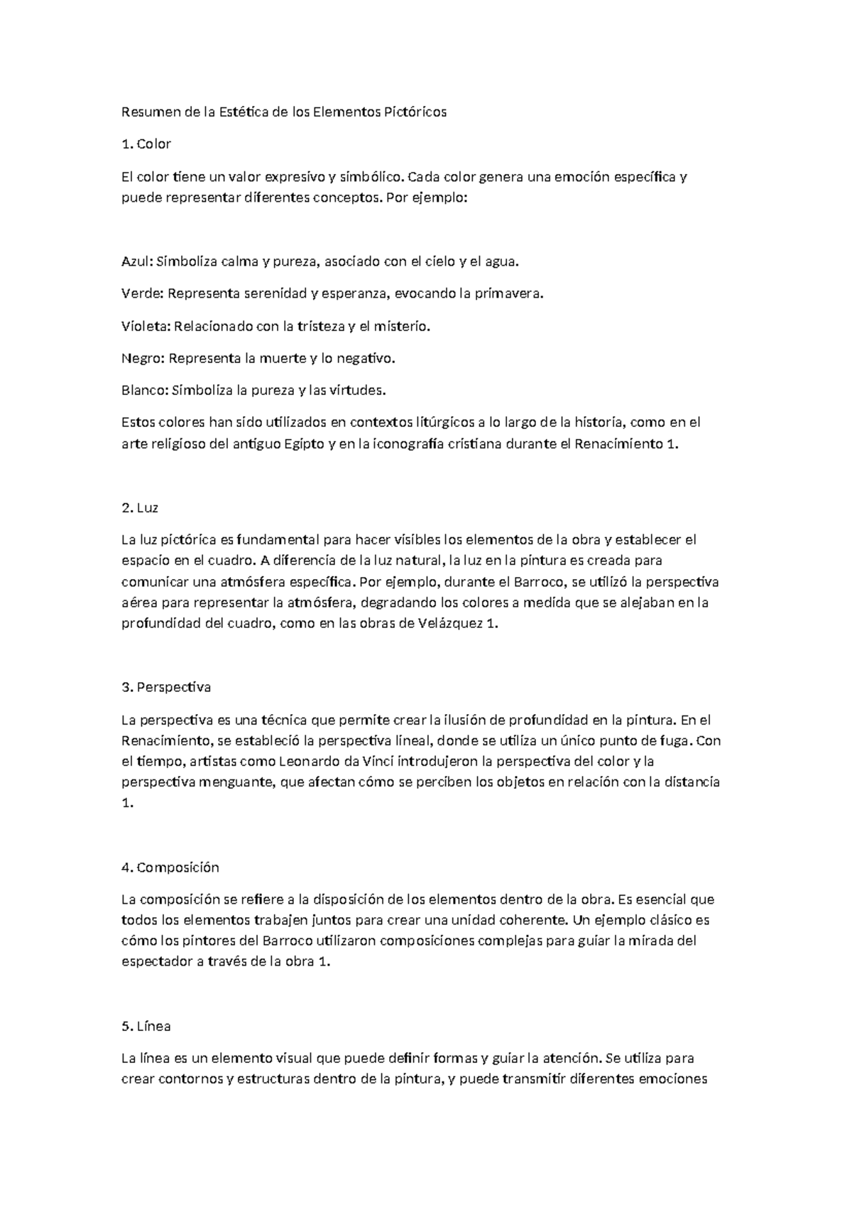 Resumen Colorado Castellary - Resumen de la Estética de los Elementos ...