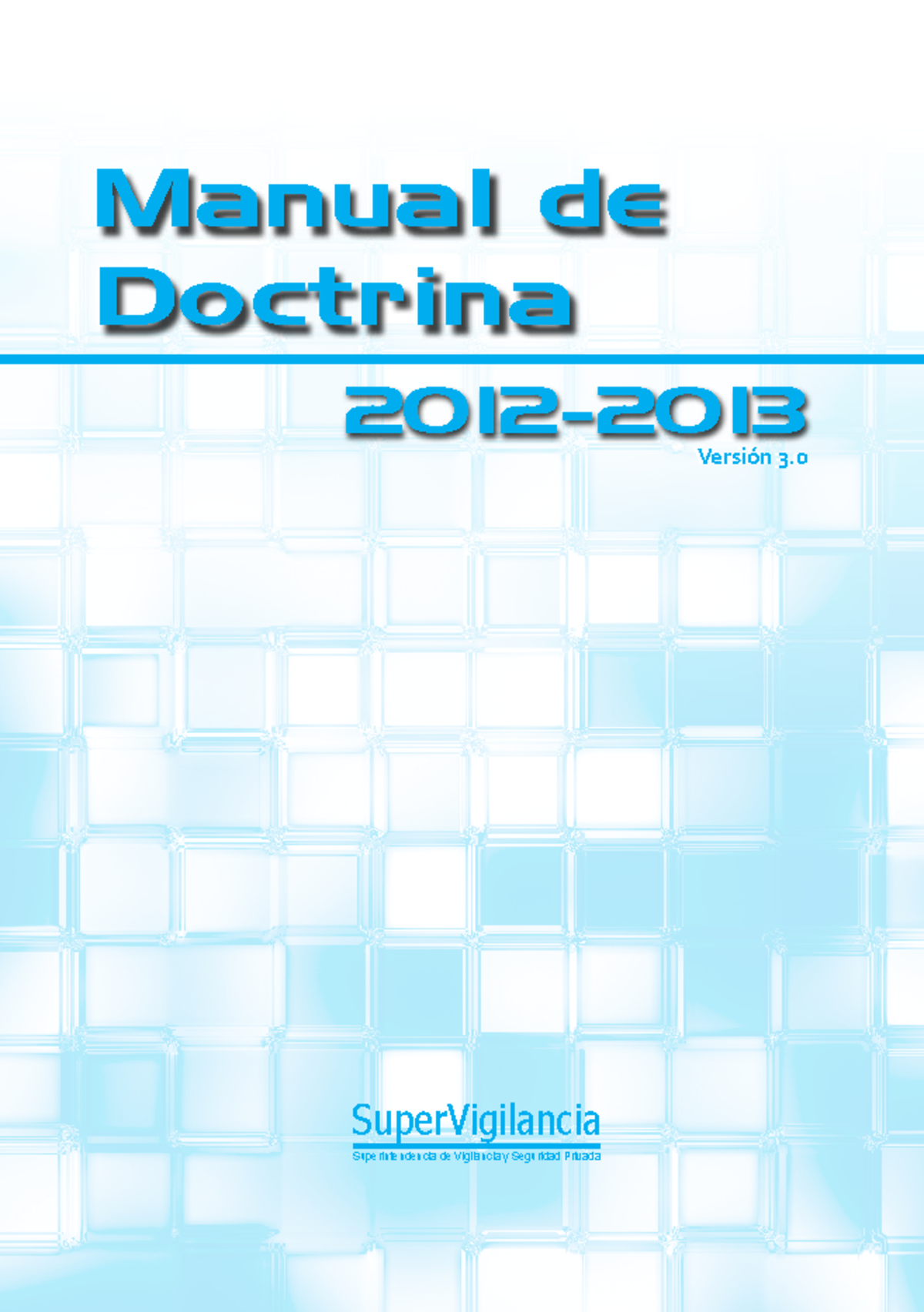 Manual de Doctrina Super Vigilancia V 3 - Manual de Doctrina 2012- Superintendencia de ...