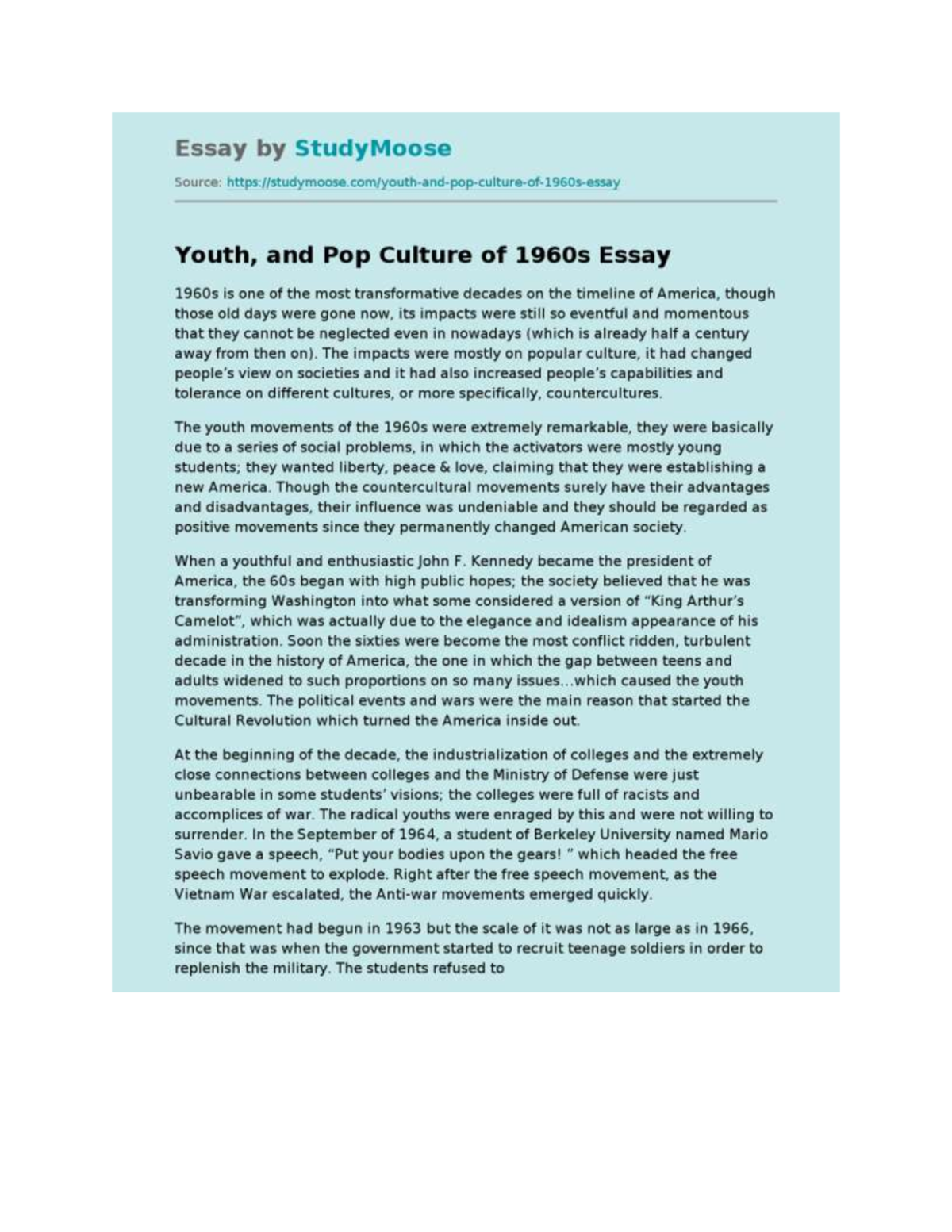 Youth and pop culture - N/a - BSED Mathematics - Studocu