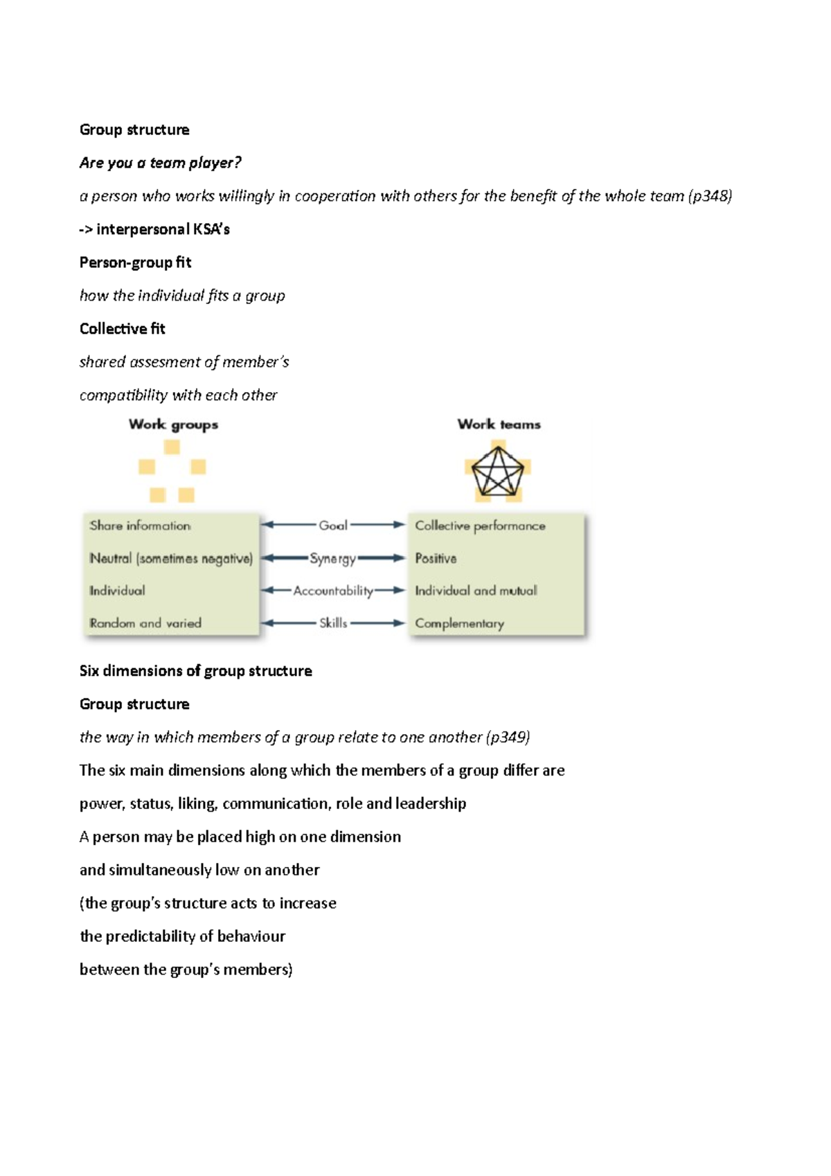 Group structure - Group structure Are you a team player? a person who ...
