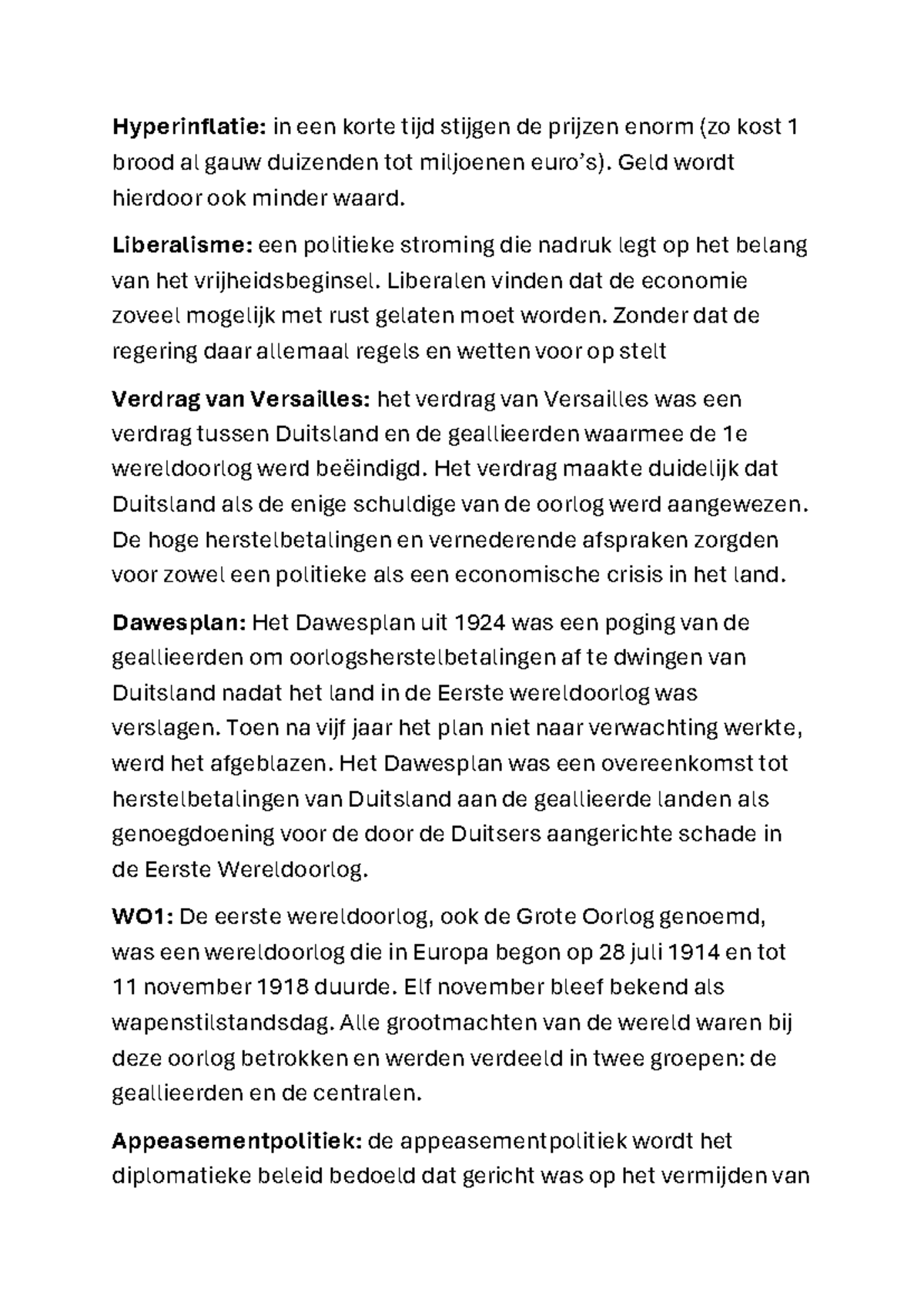 GS begrippen - Hyperinflatie: in een korte tijd stijgen de prijzen ...