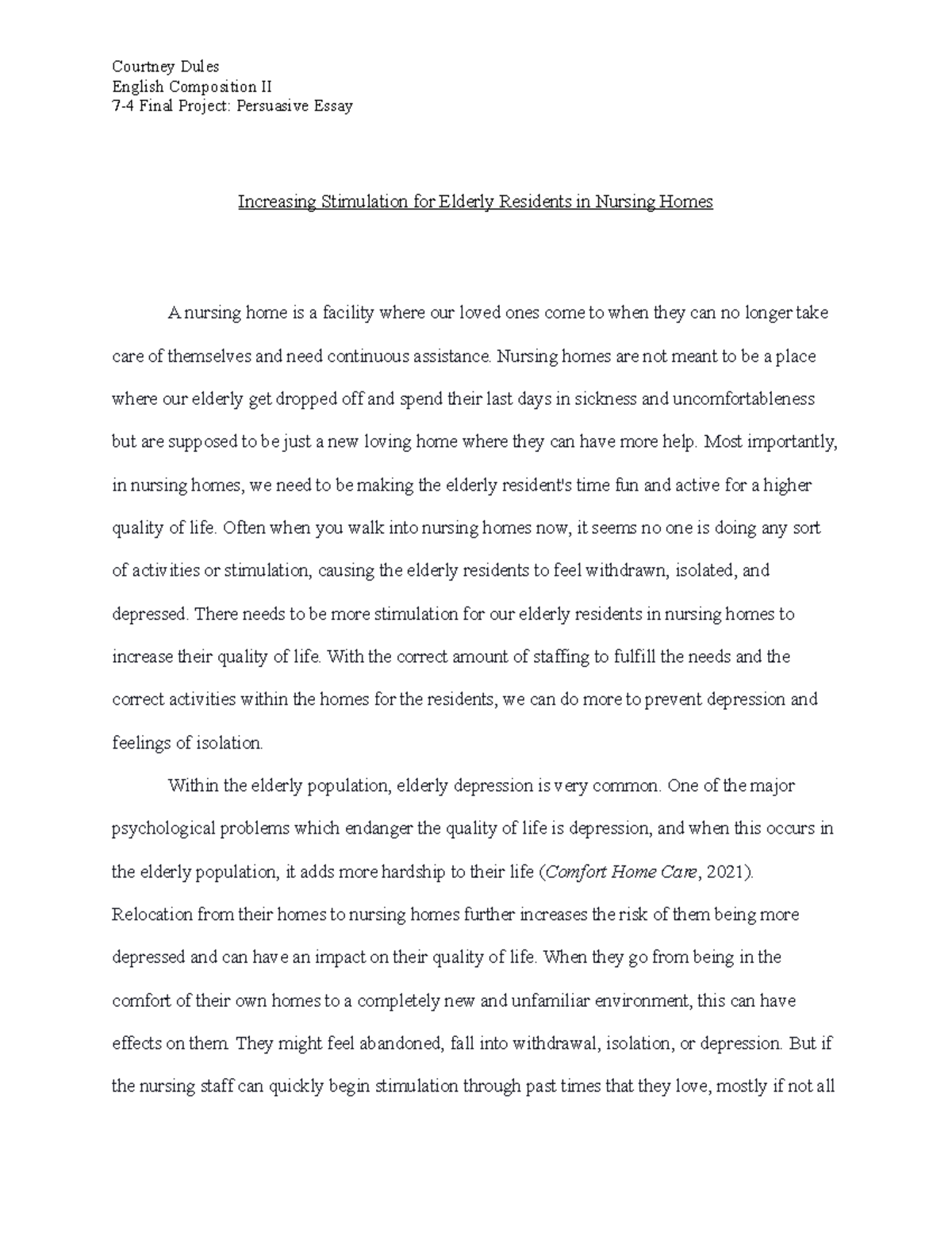 7-4 Final Project Persuasive Essay - Grade A - 7-4 Final Project ...