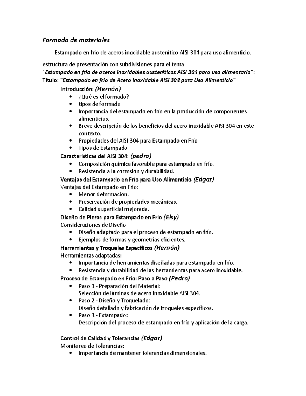Fomado DE Materiales, Estampado DE Aceros Inoxidables - Formado de ...