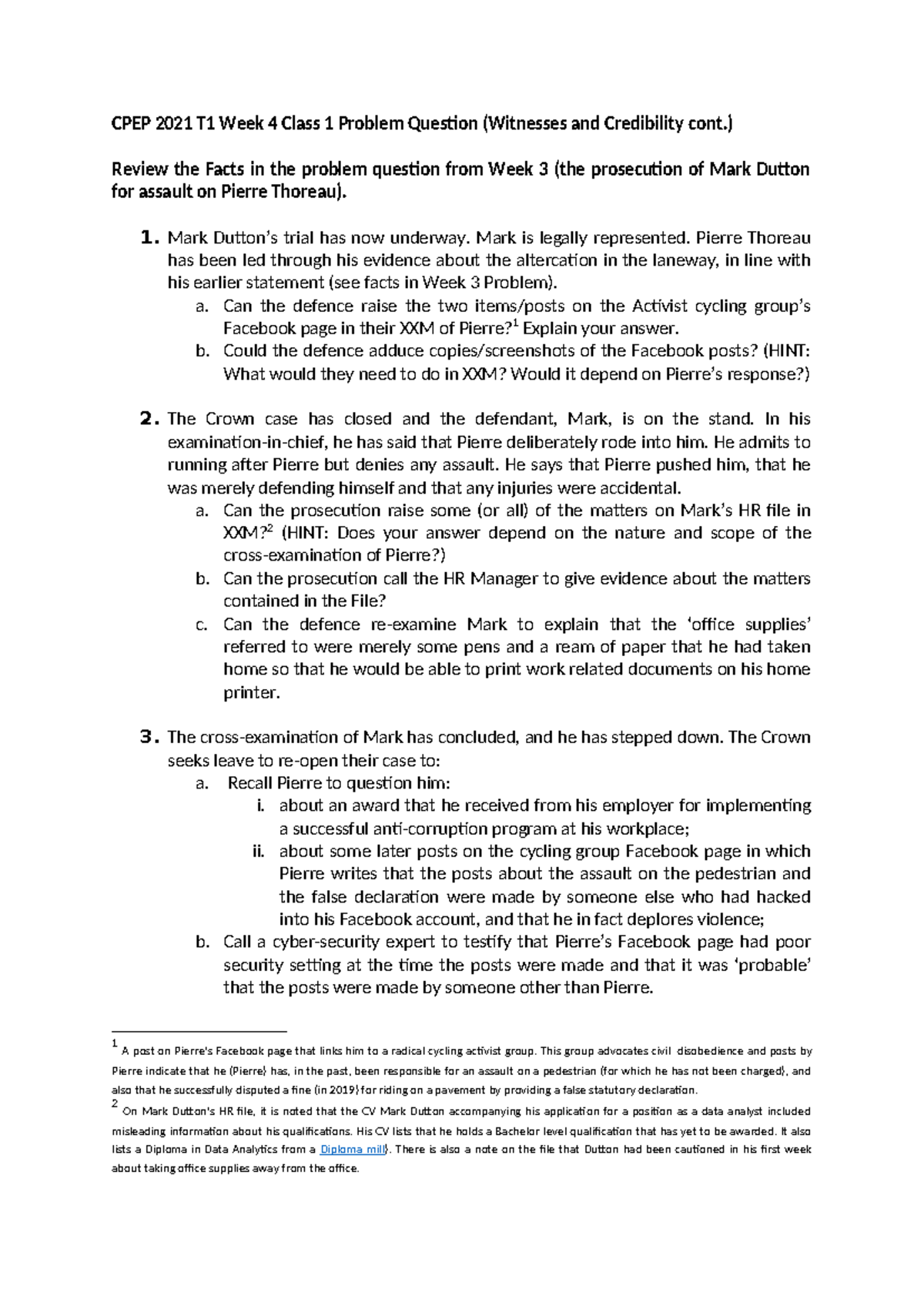 Week 4 Class 1 CPEP 2021 Credibility Cont - CPEP 2021 T1 Week 4 Class 1 ...