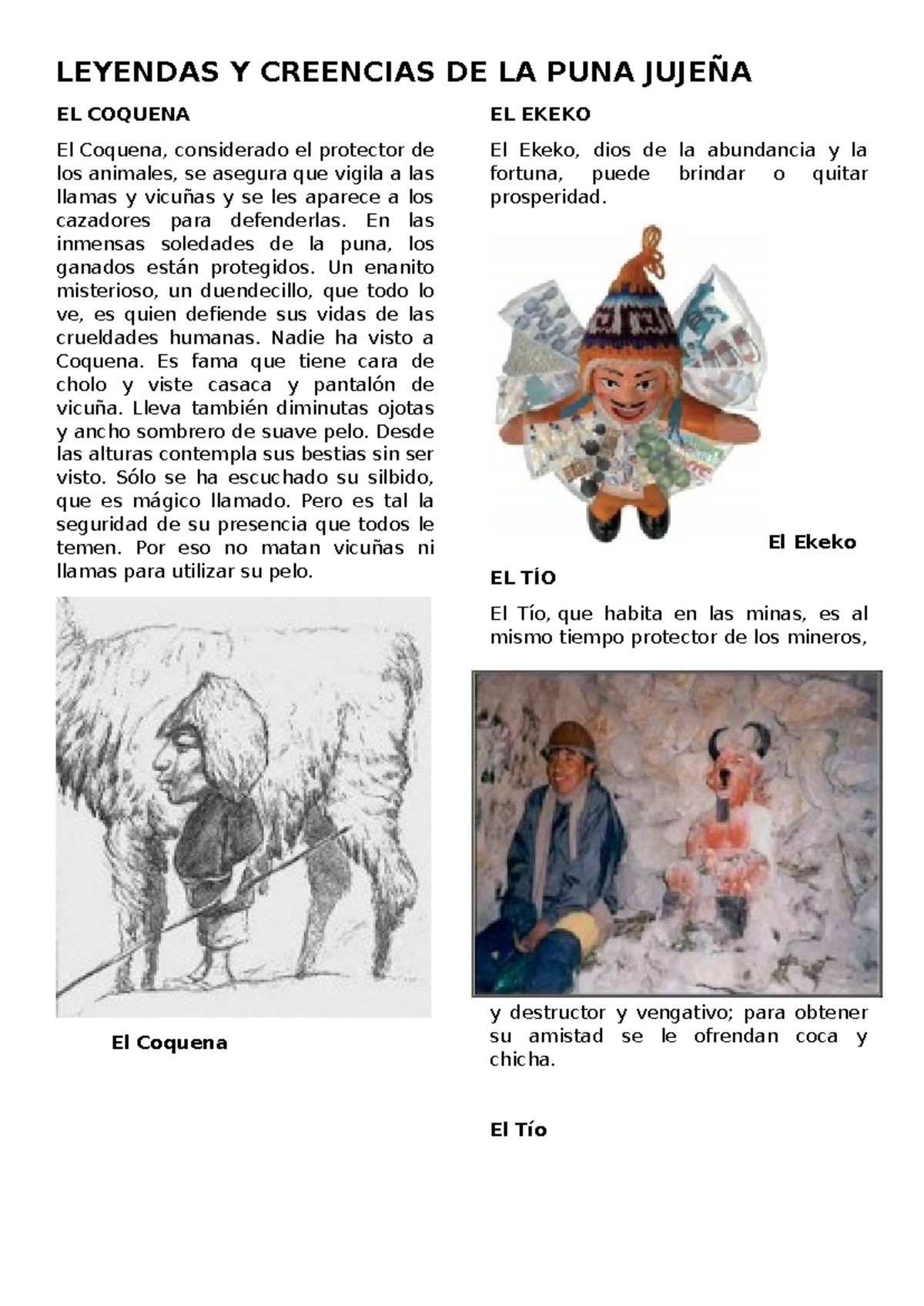 Leyendas Y Creencias DE LA PUNA Jujeña - LEYENDAS Y CREENCIAS DE LA ...