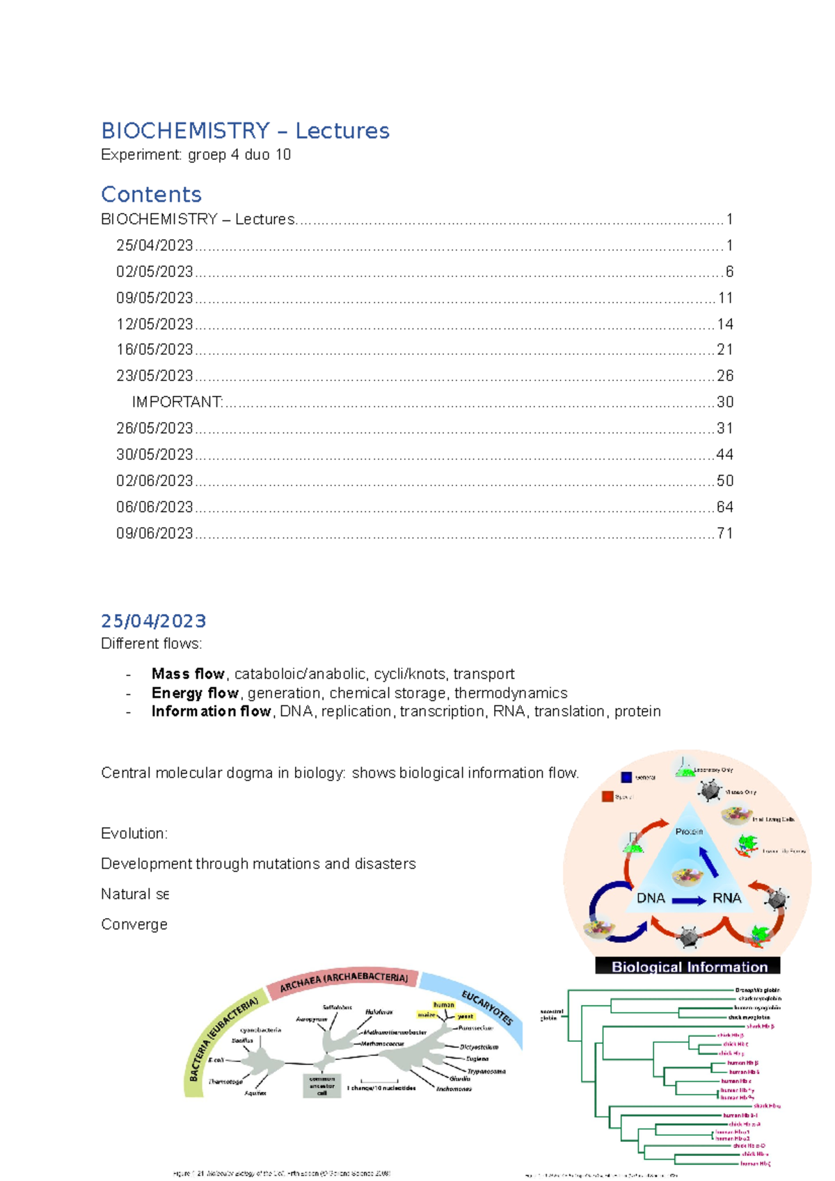 Biochemistry lecture notes tm pp11 - BIOCHEMISTRY – Lectures Experiment ...