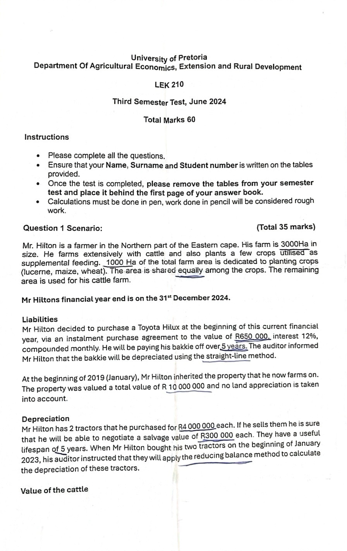 LEK 210 Semester test 3 questions 2024 - University of Pretoria ...