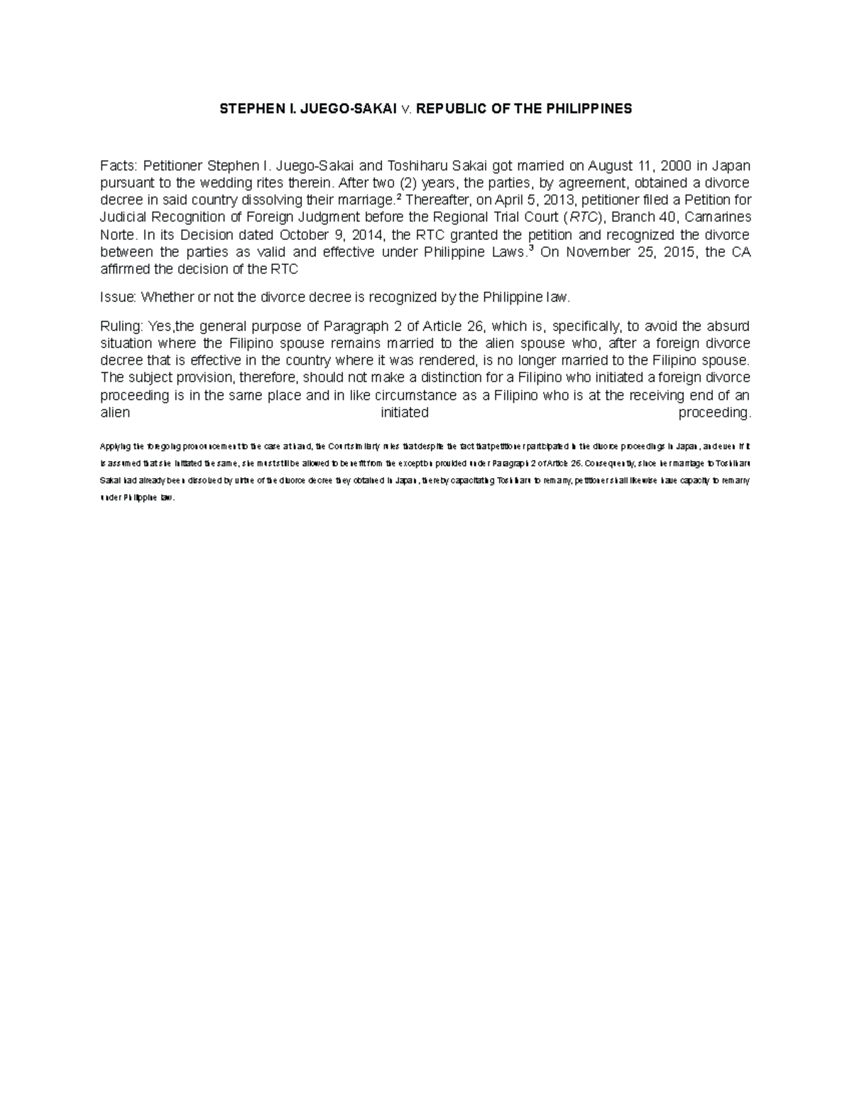 11-15 - gjg - STEPHEN I. JUEGO-SAKAI v_._ REPUBLIC OF THE PHILIPPINES ...