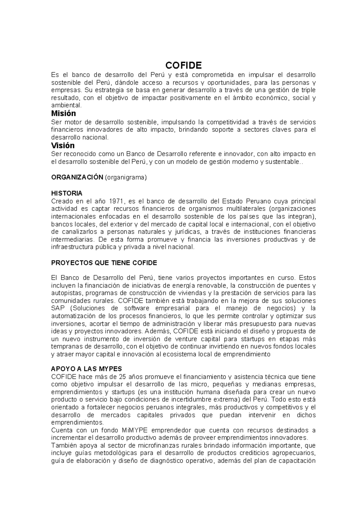 Cofide - COFIDE Es el banco de desarrollo del Perú y está comprometida ...