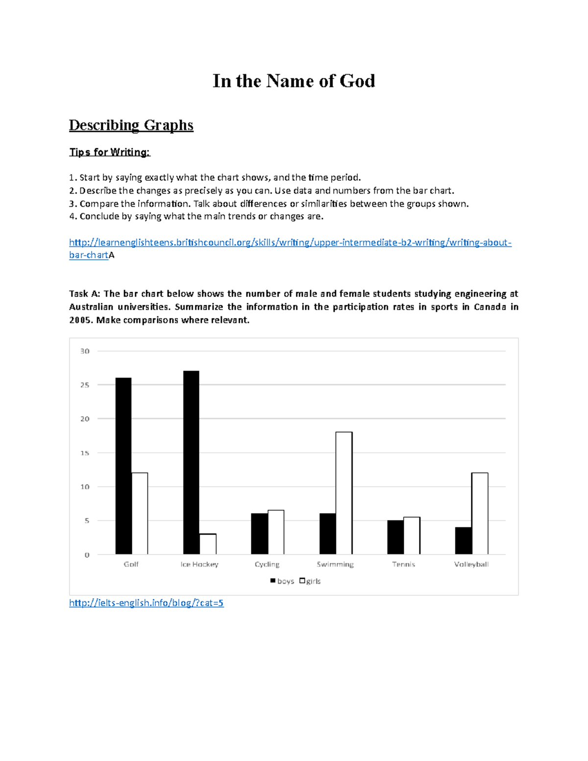 Describing Graphs - This lecture is about Academic English for ...