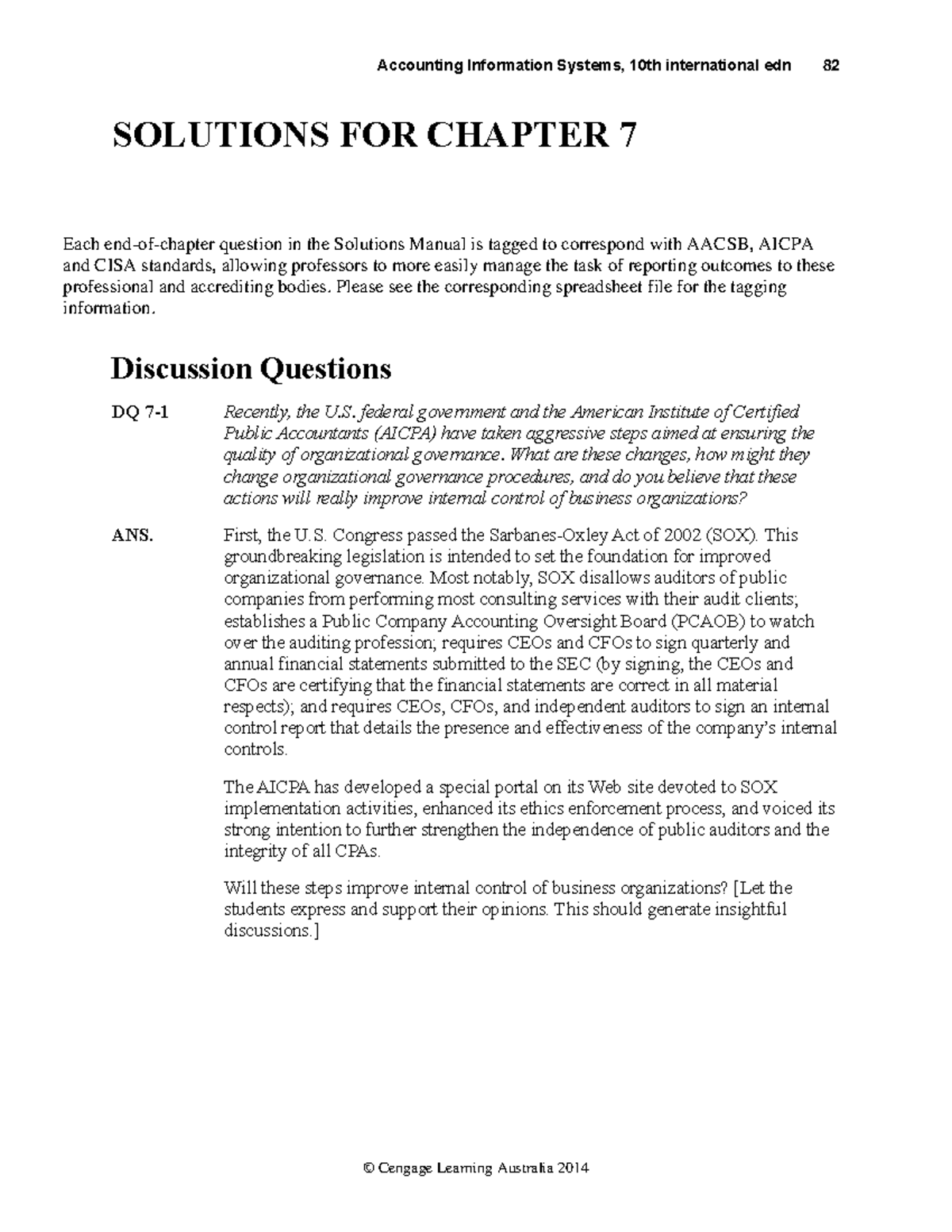 Chapter 7 soultion - SOLUTIONS FOR CHAPTER 7 Each end-of-chapter ...