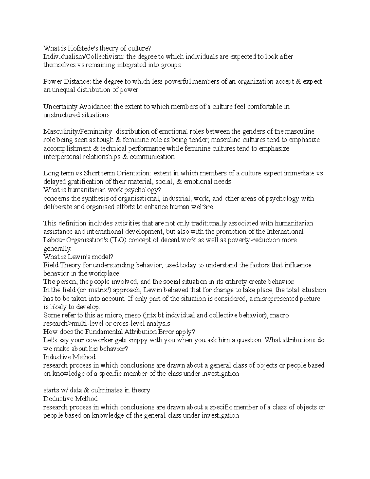 What is Hofstede - PSY 4930 - What is Hofstede's theory of culture ...