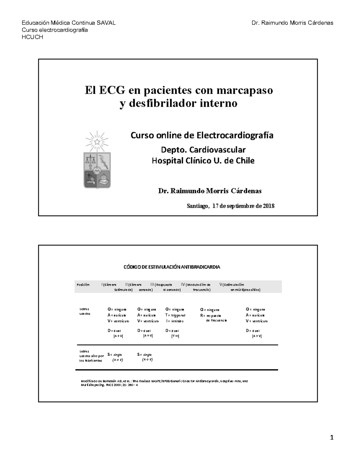 18 011 Hcuch ECG M1 - Curso electrocardiografía Saval - Curso ...