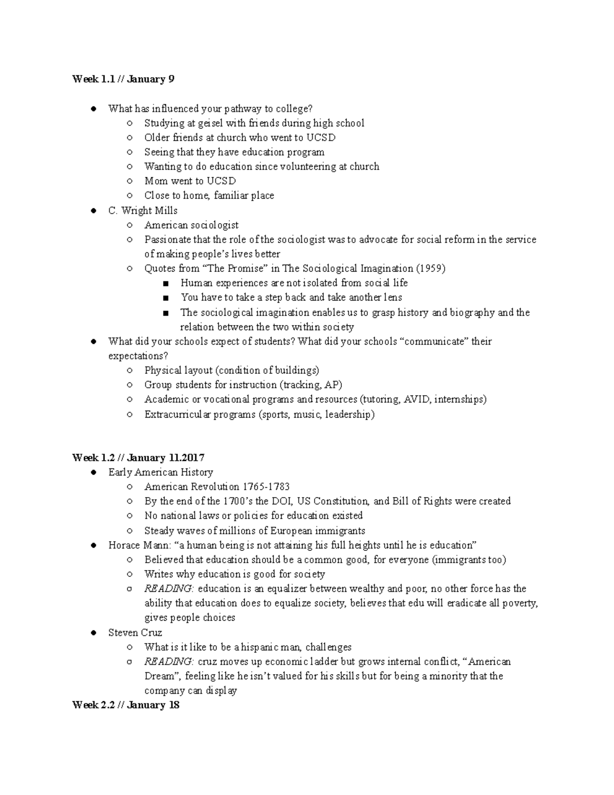 EDS126 - Professor Makeba Jones - Week 1 // January 9 What has ...