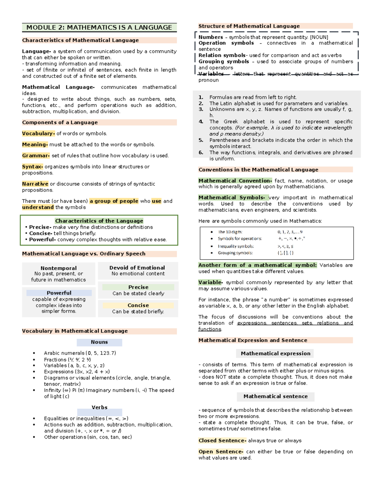 Module 2 - mathematics in the modern world - MODULE 2: MATHEMATICS IS A ...