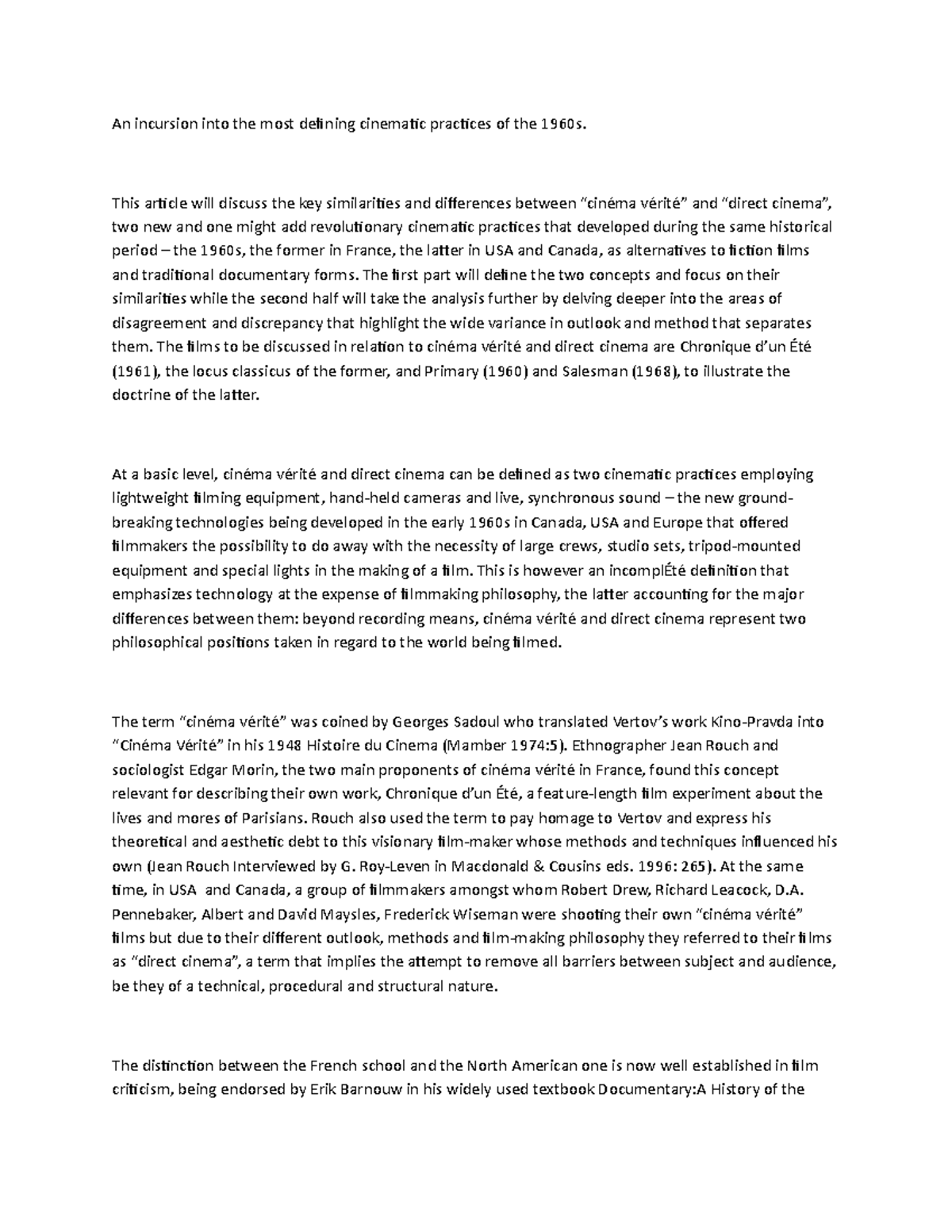 Cinema Verite And Direct Cinema An Incursion Into The Most Defining cinema-verite-and-direct-cinema-an-incursion-into-the-most-defining