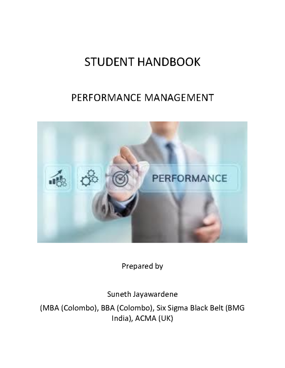 Student Handbook - Performance Management - STUDENT HANDBOOK ...