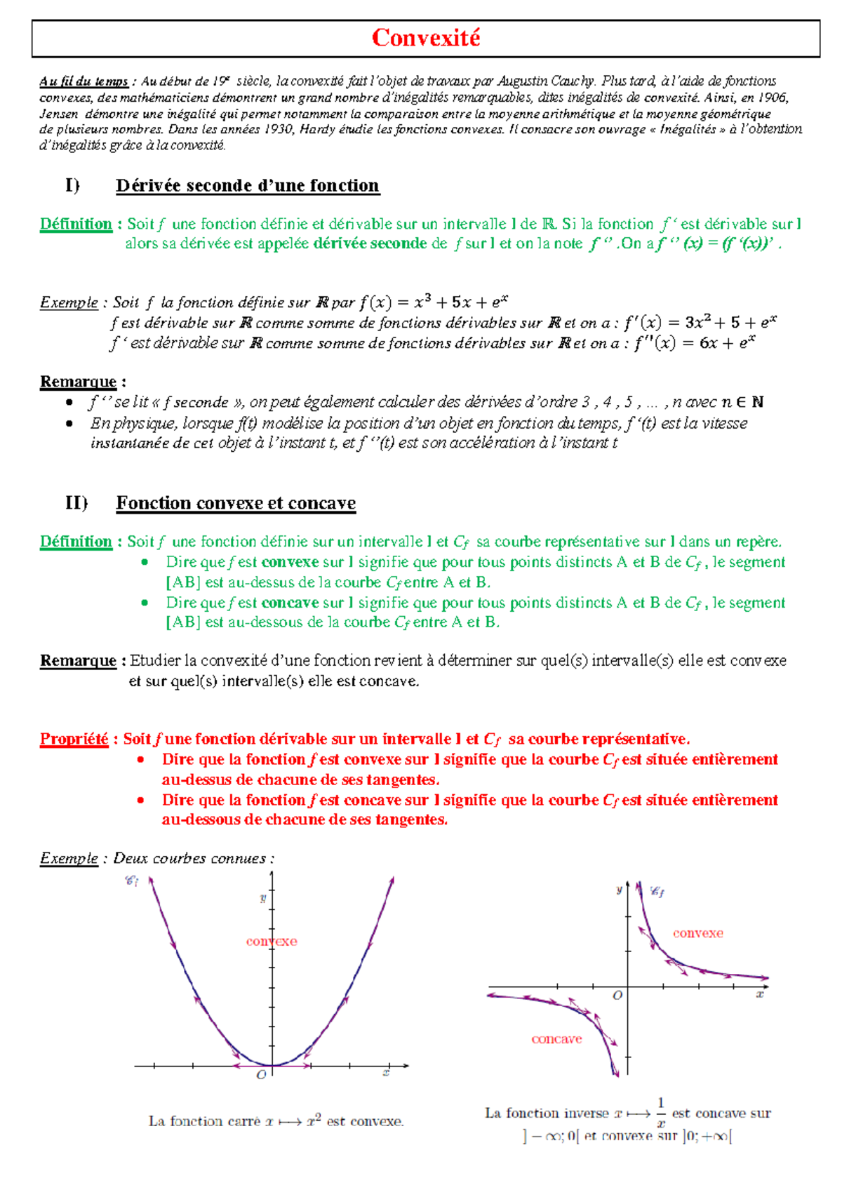 Cours-3 - fsfsf - Convexité Au fil du temps : Au début de 19 e siècle ...