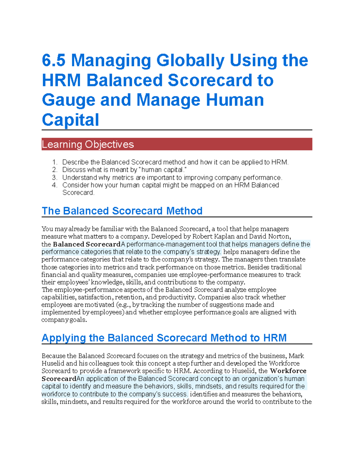 6.5 Managing Globally Using the HRM Balanced Scorecard to Gauge and ...