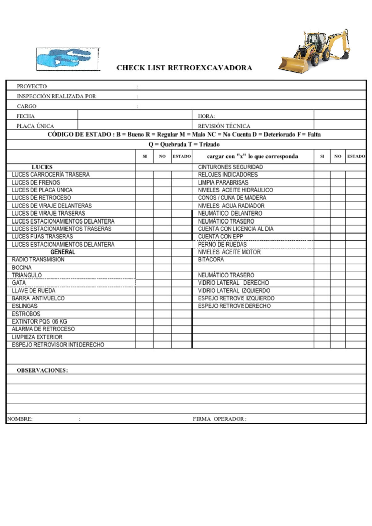 Check LIST Retroexcavadora - comunicacion efectiva - Studocu