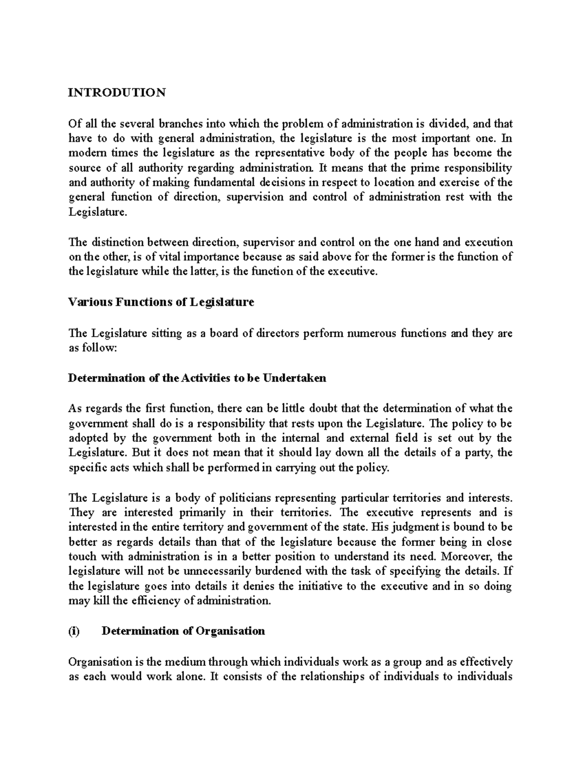 Public Administration 101 - INTRODUTION Of all the several branches ...