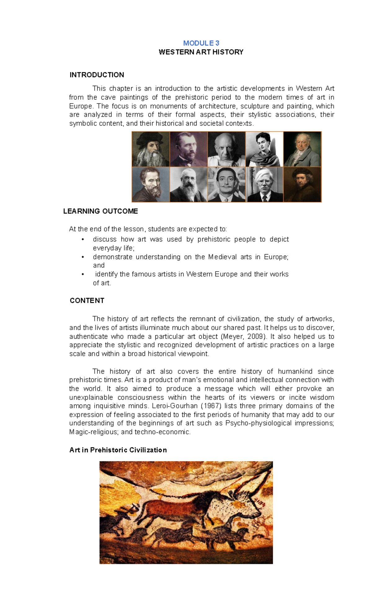 ART- Appre Chapter-3 - for notes - MODULE 3 WESTERN ART HISTORY ...