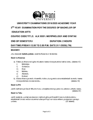 [Solved] Jadili nadharia ya sarufi miundo kwa kuzingatia historia yake ...