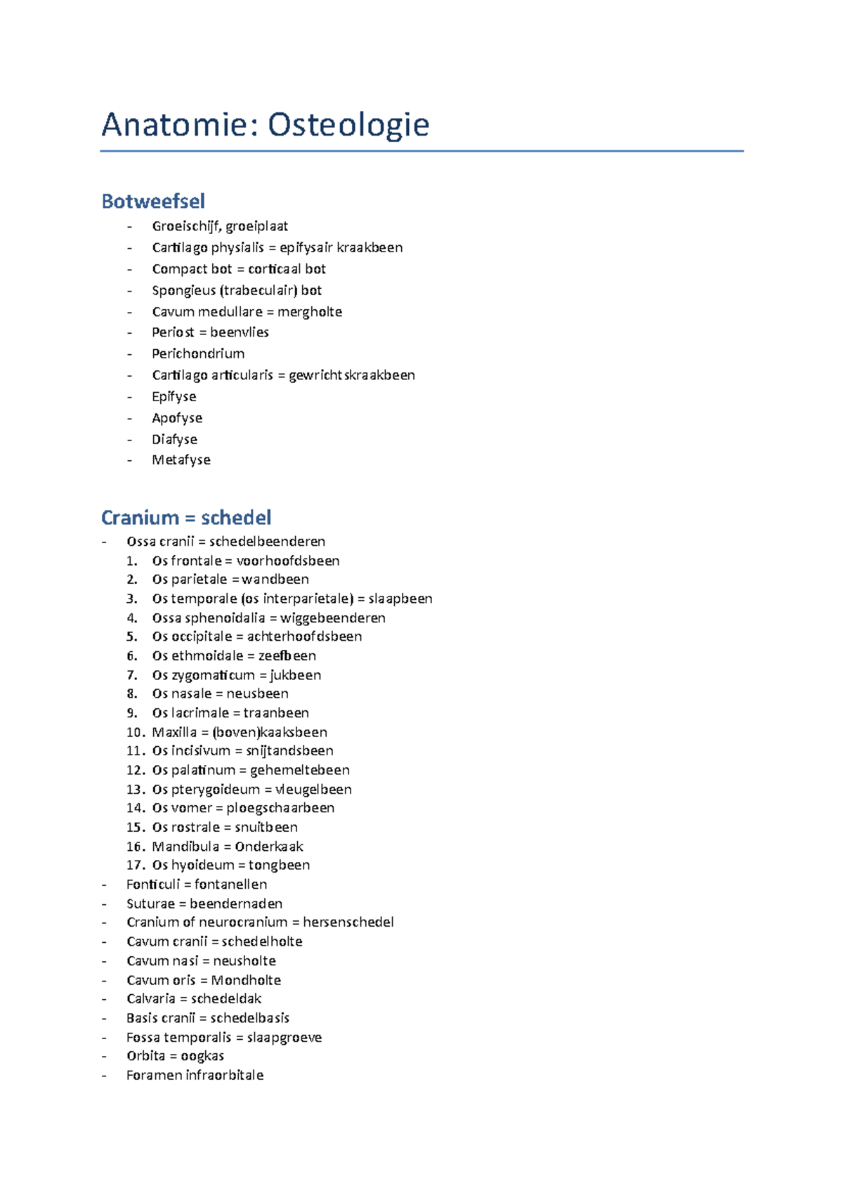 Anatomie - Osteologie - Anatomie: Osteologie Botweefsel Groeischijf ...