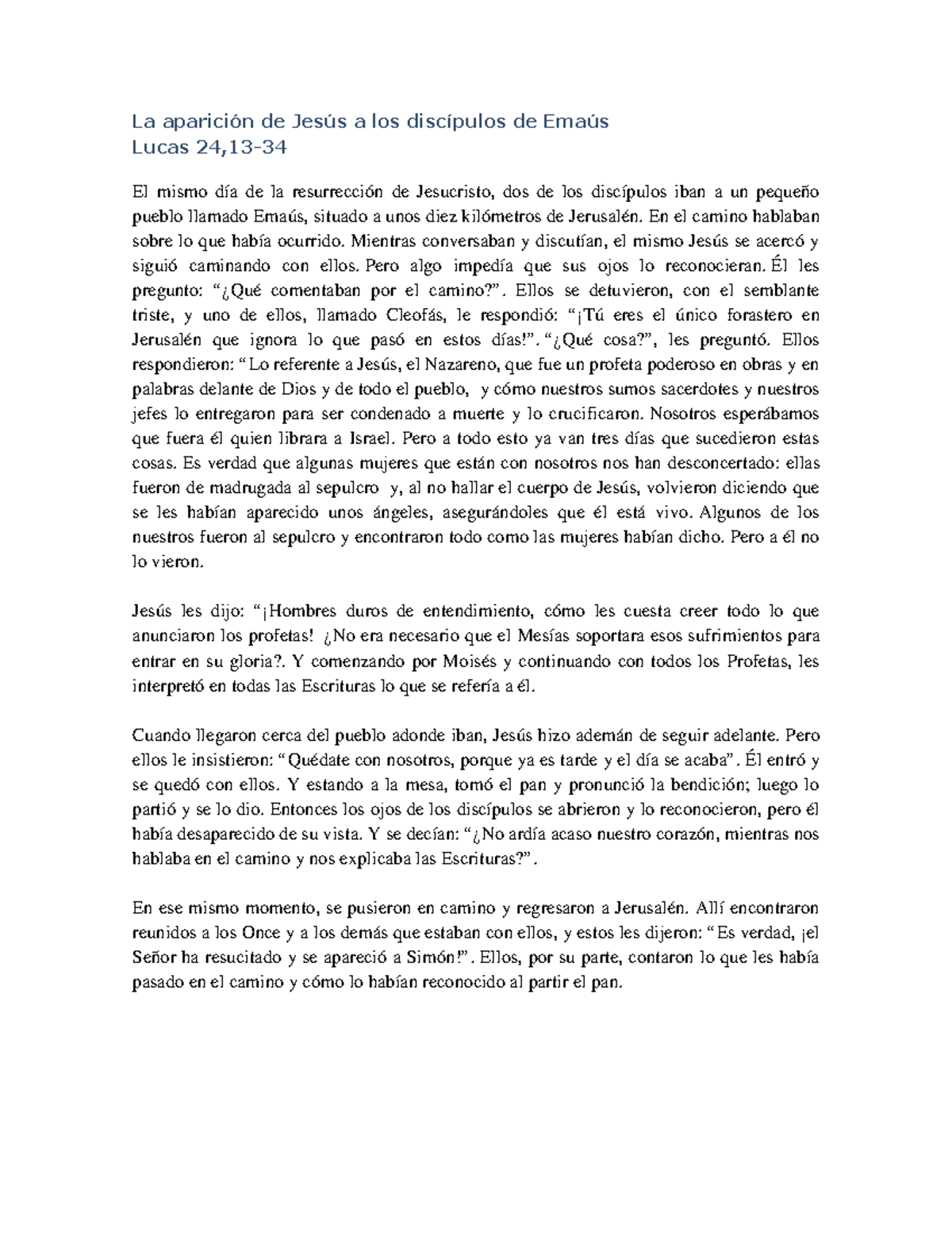 La aparici Ã³n de Jes Ãºs a los disc Ã­pulos de Ema Ãºs-3 - La aparición de Jesús a los ...