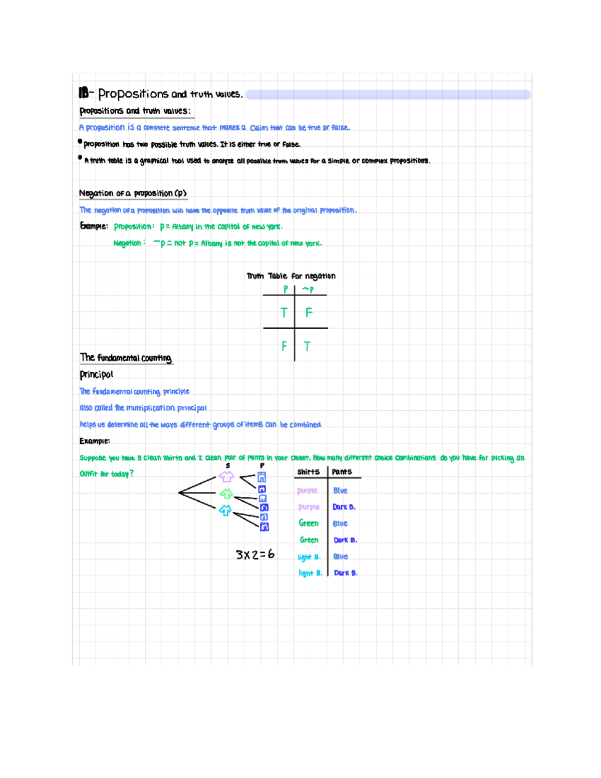 IB- Propositions and truth values - MATH 1316 - Studocu