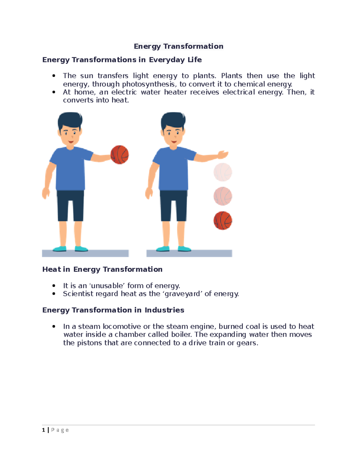 Energy Transformation Energy Transformation Energy Transformations In