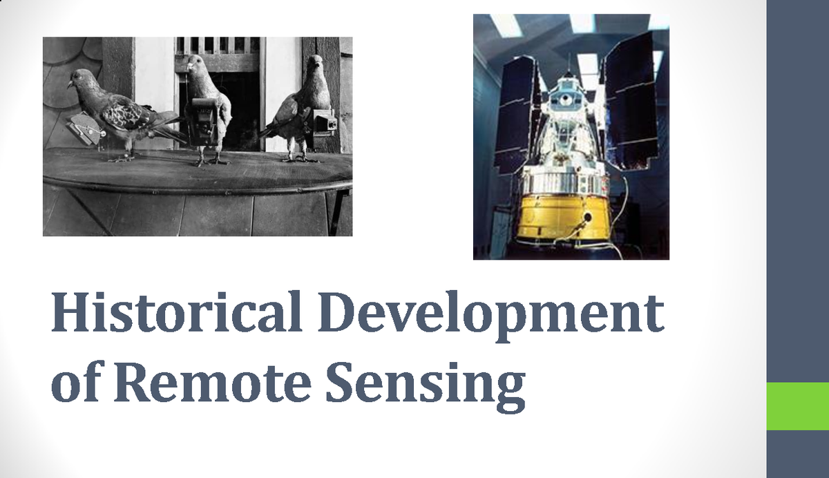 Historical Development of Remote Sensing GA - Historical Development of ...